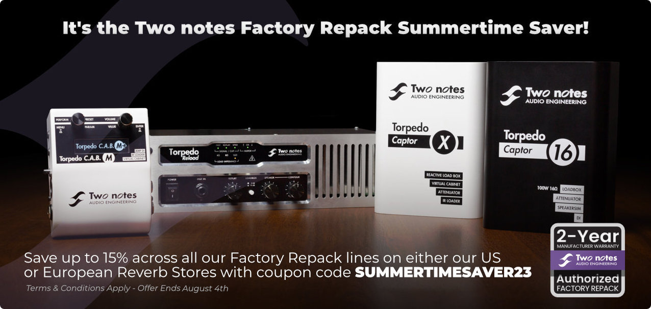 Two notes Audio | Torpedo Series, DynIR Cabinets, Tube Preamps